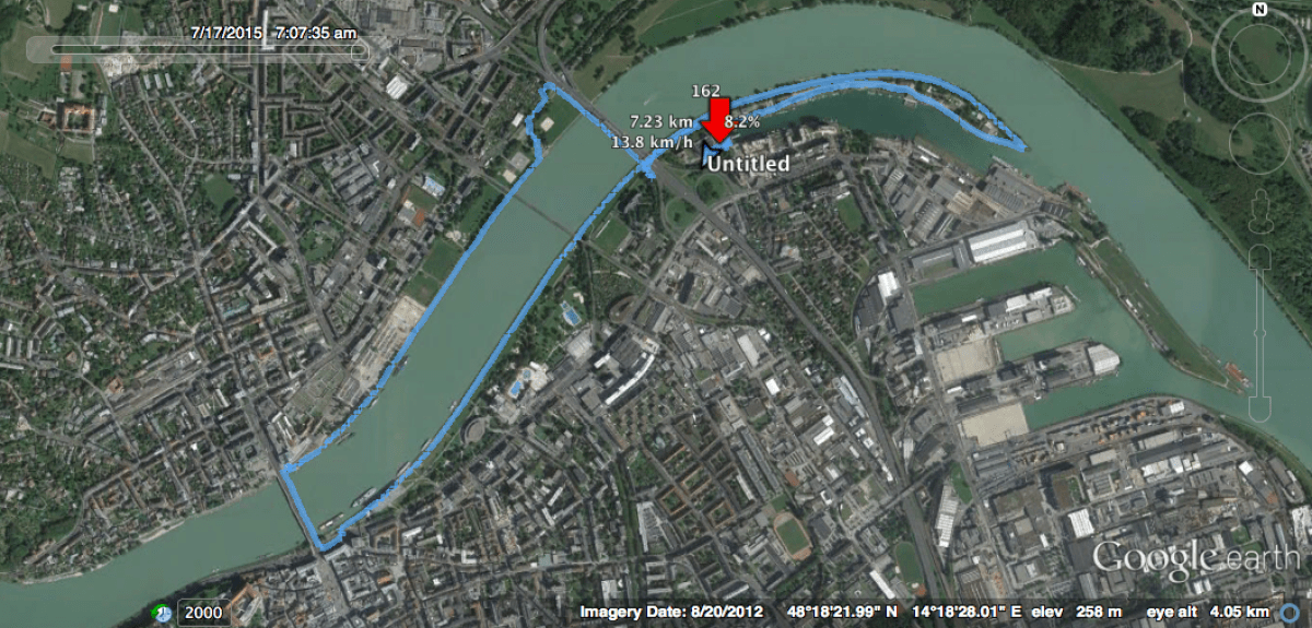 Friday: 7km run in Linz – Quantified Rowing